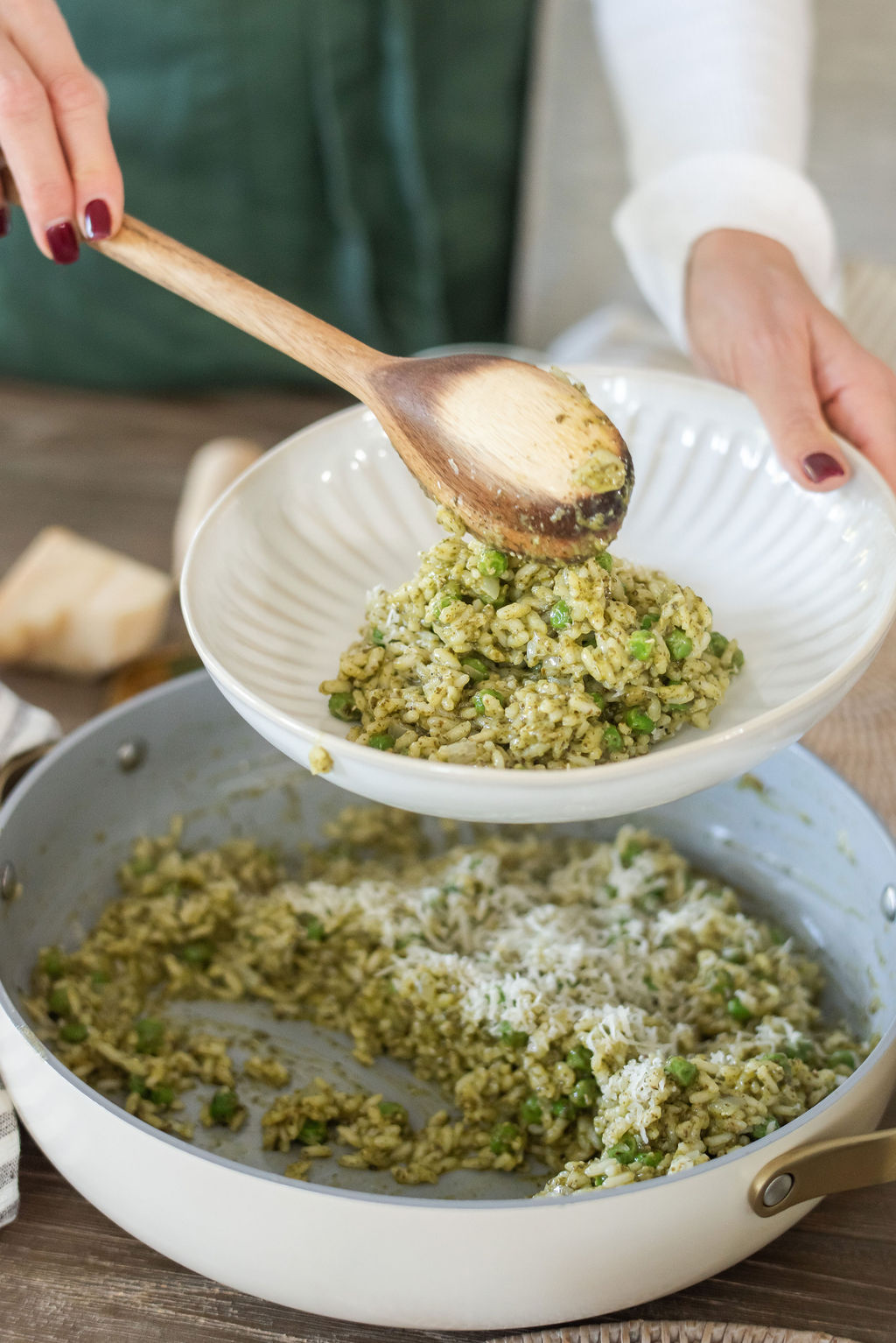 Pesto Risotto with Peas - Verily Kitchen